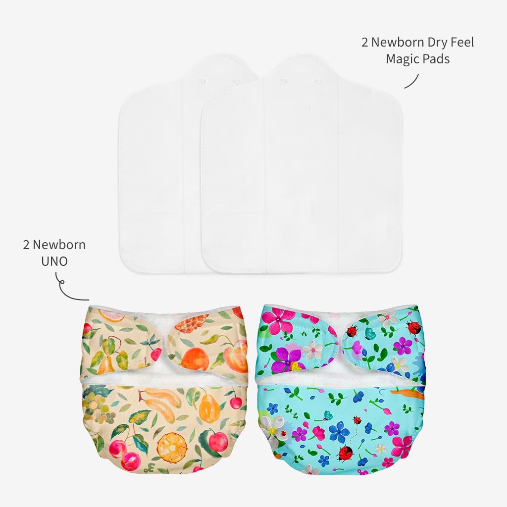 Newborn UNO Cloth Diapers Pack of 2 by SuperBottoms