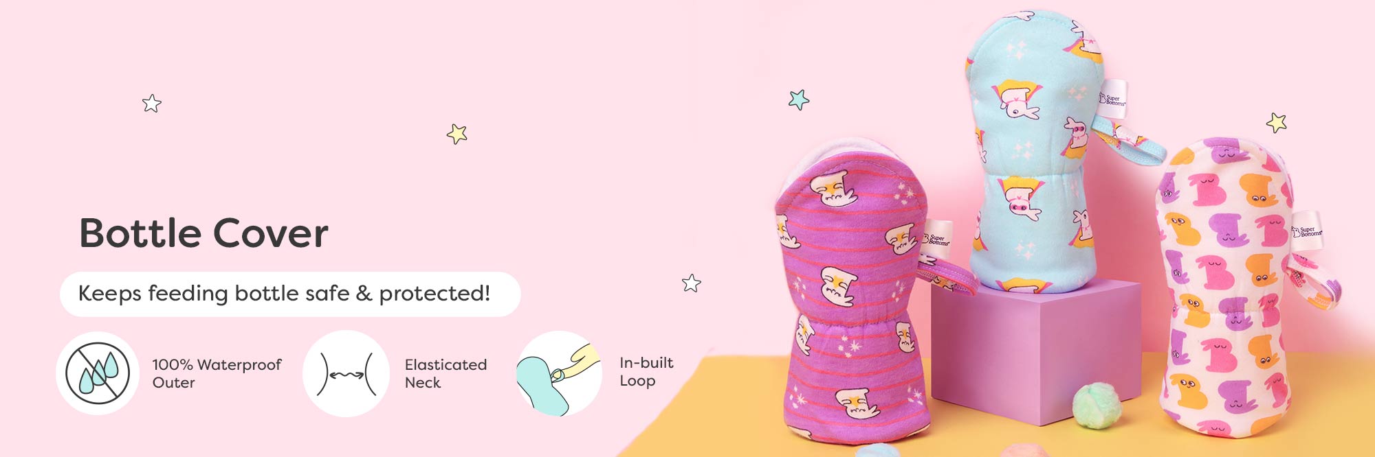 Milk Bottle Covers for Baby Feeding by SuperBottoms