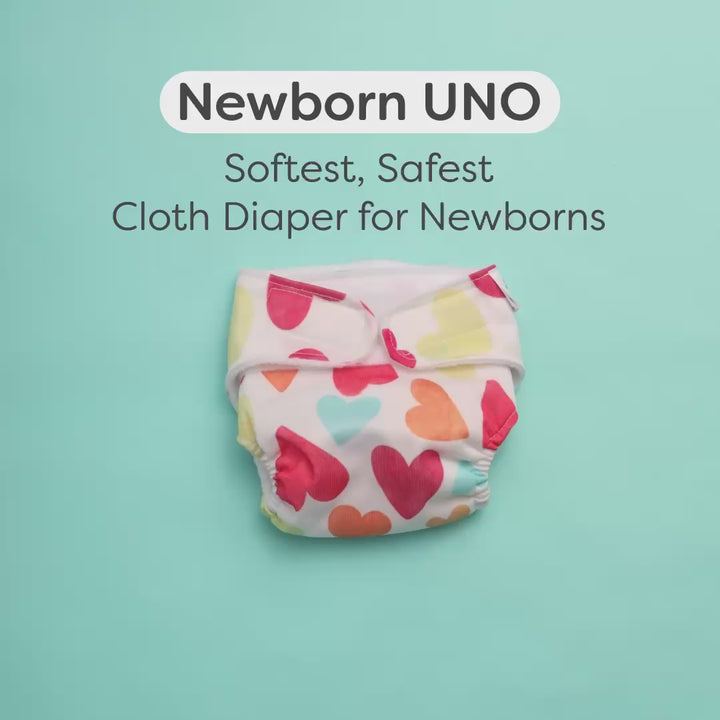 Newborn UNO Cloth Diaper (Baby Hearts) by SuperBottoms