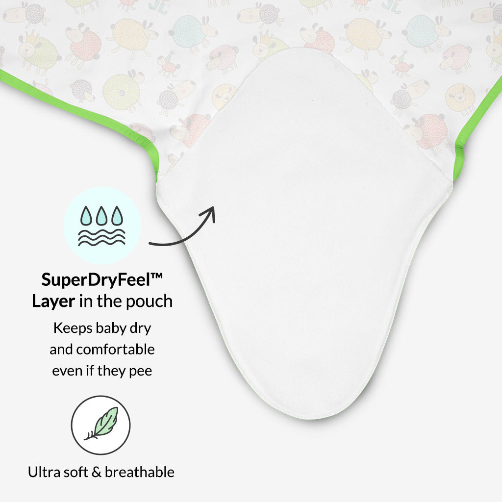 DryFeel Swaddle Wraps for Newborn Baby by SuperBottoms